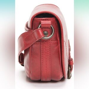 Frye | Bags | Frye Womens Melissa Button Red Saddle Bag Crossbody 0 ...